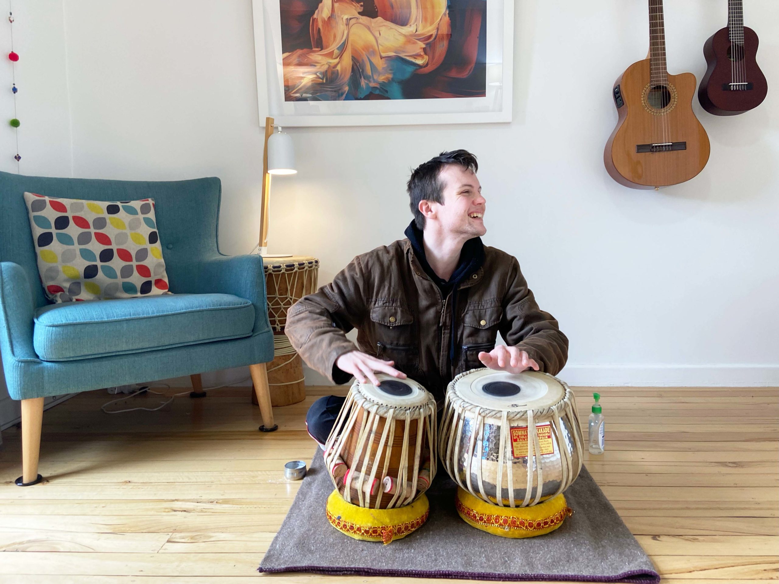 Visually impaired tabla student Nathaniel Schmidt’s journey